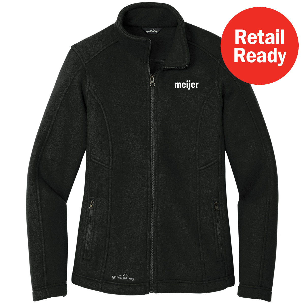 Ladies Eddie Bauer Full-Zip Fleece Jacket (Black) – Meijer Logo Store