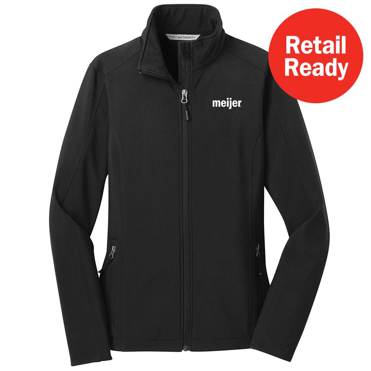 Ladies Soft Shell Jacket (Black) – Meijer Logo Store
